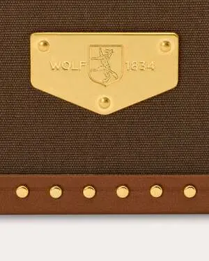 Wolf Ida Trunk Canvas Jewelry Box - Brown