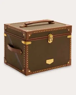 Wolf Ida Trunk Canvas Jewelry Box - Brown