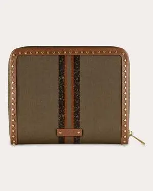 Wolf Ida Travel Zip Canvas Jewelry Portfolio - Brown