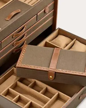 Wolf Ida Extra Large Canvas Jewelry Trunk