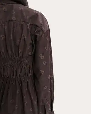 Cecilie Bahnsen Ditsy Bellis Jacquard Ruched Shirt