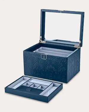 Wolf Liberty Large Embossed Jewelry Box