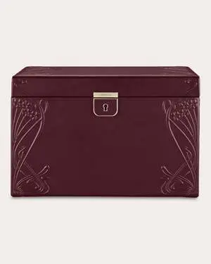 Wolf Liberty Large Embossed Jewelry Box - Red