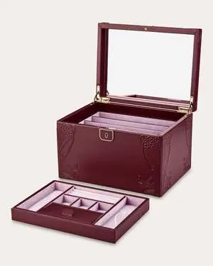 Wolf Liberty Large Embossed Jewelry Box