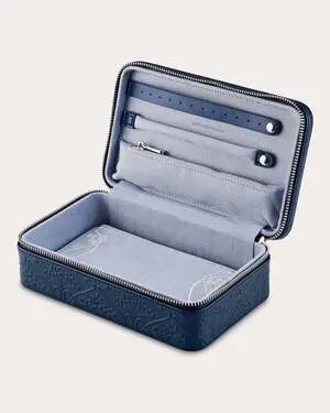 Wolf Liberty Medium Zip Embossed Jewelry Case
