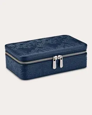 Wolf Liberty Medium Zip Embossed Jewelry Case