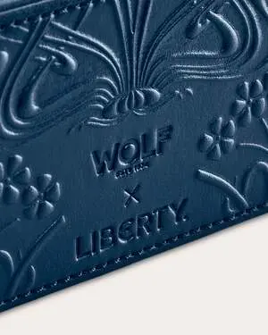 Wolf Liberty Medium Zip Embossed Jewelry Case