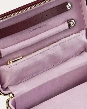 Wolf Liberty Medium Zip Embossed Jewelry Case