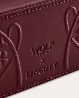 Wolf Liberty Medium Zip Embossed Jewelry Case