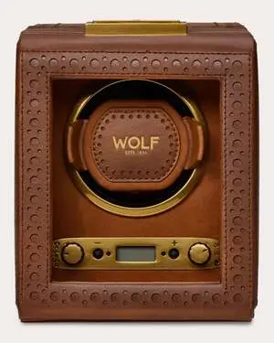 Wolf Brogue Single Watch Winder - Brown