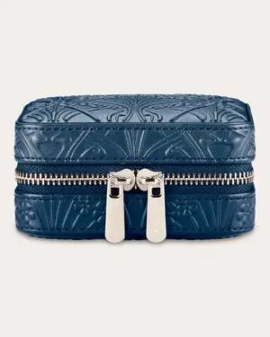 Wolf Liberty Small Travel Zip Jewelry Case - Blue