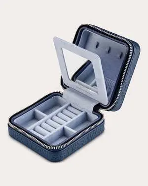 Wolf Liberty Small Travel Zip Jewelry Case