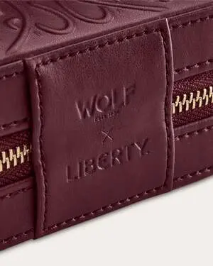 Wolf Liberty Small Travel Zip Jewelry Case