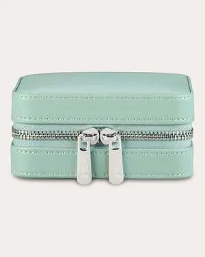Wolf Liberty Small Travel Zip Jewelry Case - Blue