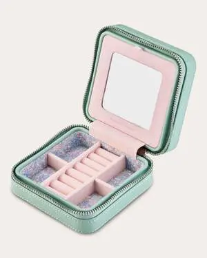 Wolf Liberty Small Travel Zip Jewelry Case