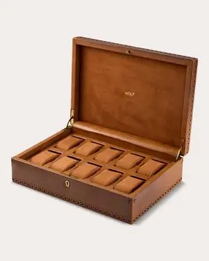 Wolf Brogue 10-piece Watch Box