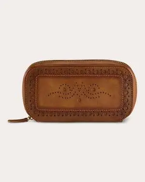 Wolf Brogue 2-piece Zip Watch Case - Brown