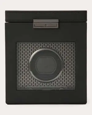 Wolf Axis Single Watch Winder Storage Case - Black