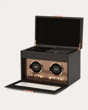 Wolf Axis Double Watch Winder Storage Case