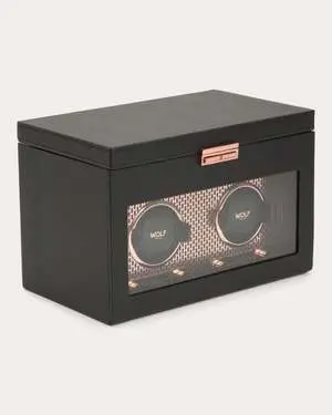 Wolf Axis Double Watch Winder Storage Case