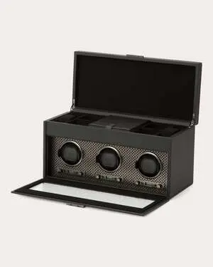 Wolf Axis Triple Watch Winder Storage Case