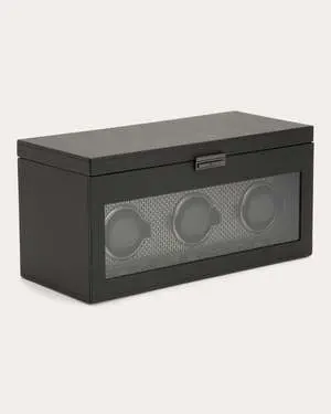 Wolf Axis Triple Watch Winder Storage Case