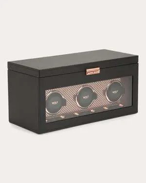 Wolf Axis Triple Watch Winder Storage Case