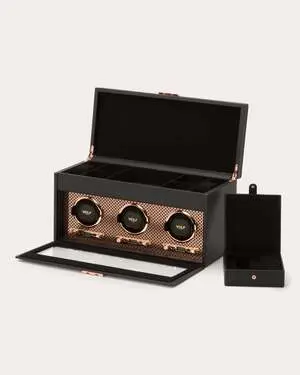 Wolf Axis Triple Watch Winder Storage Case