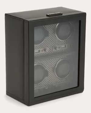 Wolf Axis 4-piece Watch Winder With Glass Door