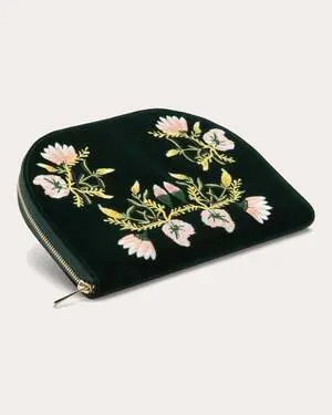 Wolf Zoe Embroidered Velvet Jewelry Portfolio