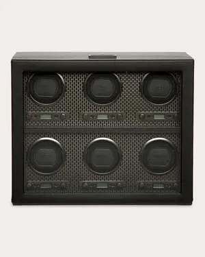 Wolf Axis 6-piece Watch Winder - Black