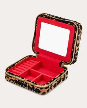 Wolf Savanna Leopard Zip Jewelry Case