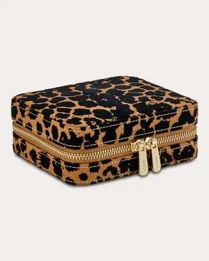 Wolf Savanna Leopard Zip Jewelry Case