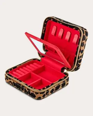 Wolf Savanna Leopard Zip Jewelry Case