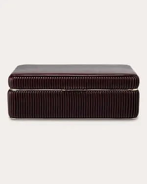 Wolf Bella Pleated Medium Jewelry Box - Red