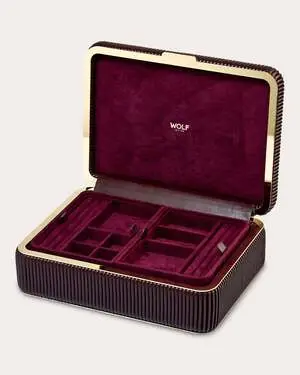 Wolf Bella Pleated Medium Jewelry Box