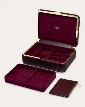 Wolf Bella Pleated Medium Jewelry Box