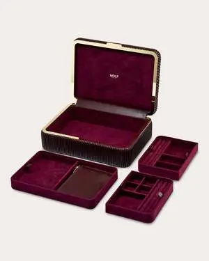 Wolf Bella Pleated Medium Jewelry Box