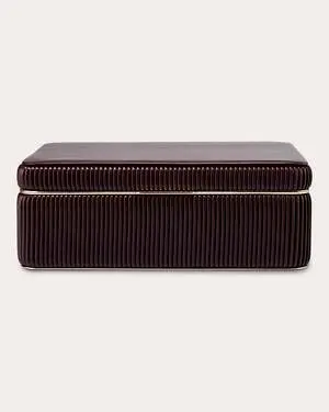 Wolf Bella Pleated Large Jewelry Box - Red