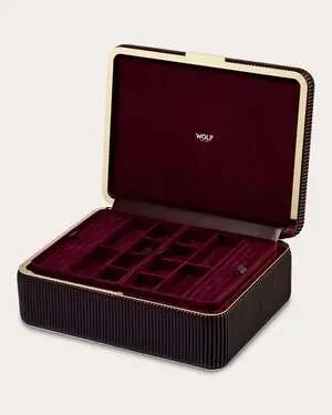 Wolf Bella Pleated Large Jewelry Box