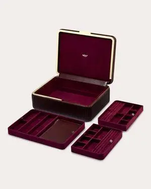 Wolf Bella Pleated Large Jewelry Box