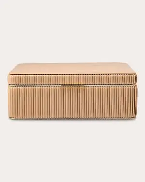Wolf Bella Pleated Large Jewelry Box - Neutral