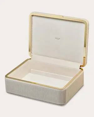 Wolf Bella Pleated Large Jewelry Box