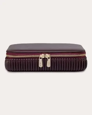 Wolf Bella Pleated Zip Jewelry Case - Red
