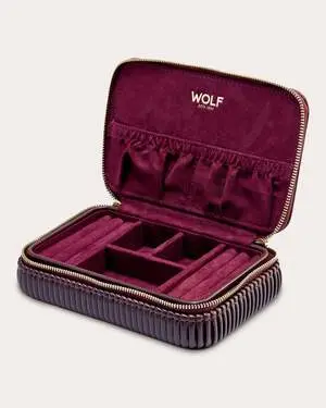 Wolf Bella Pleated Zip Jewelry Case