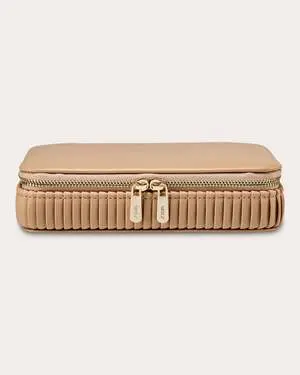 Wolf Bella Pleated Zip Jewelry Case - Neutral