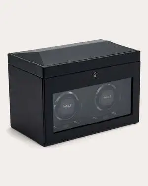 Wolf British Racing Double Watch Winder Storage Case