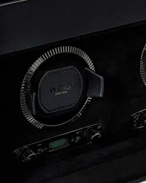 Wolf British Racing Double Watch Winder Storage Case