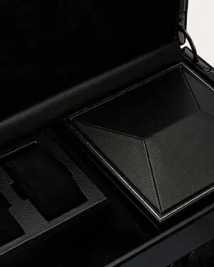Wolf British Racing Double Watch Winder Storage Case