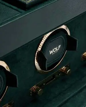 Wolf British Racing Triple Watch Winder Storage Case
